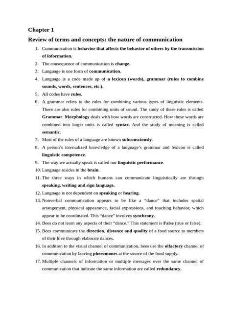 Chapter 1 Homework Pdf Linguistics Communication