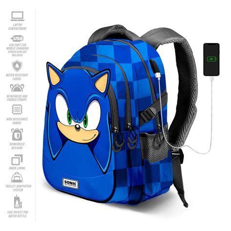 Sonic The Hedgehog Sight Táska Hátizsák 34cm Fanbase