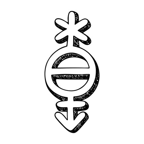 Nine Hand Drawn Pangender Poligender Gender Identity Icon Symbol Used