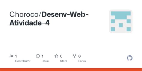 Github Choroco Desenv Web Atividade
