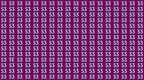Optical Illusion Within 8 Seconds Spot The Inverted 35 And 55 Among 53