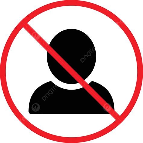 Not Allowed Man Forbid User Profile Vector Man Forbid User Profile