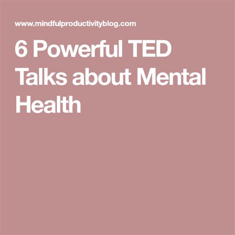 6 Powerful Ted Talks About Mental Health Artofit