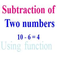PHP Program To Subtract Two Numbers Using Function PHP Program Code