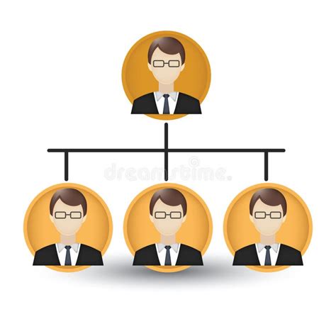 Hierarchy Chart Vector Illustration Decorative Design Stock Vector