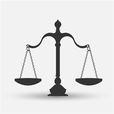 Escalas de justicia aisladas sobre fondo blanco ilustración vectorial Ep Vector Premium