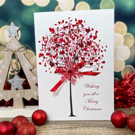 Handmade Christmas Card Snowflake Tree Handmade Cards Pink And Posh