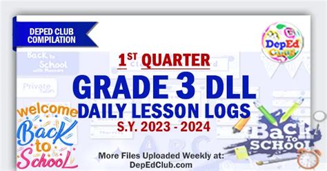 1st Quarter Grade 3 Daily Lesson Log SY 2023 2024 DLL