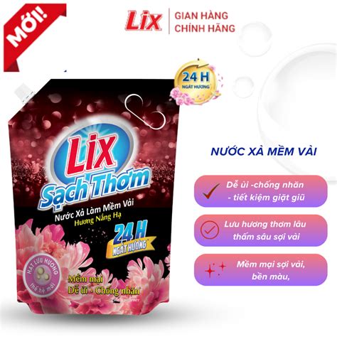 Nước Xả Làm Mềm Vải Lix Sạch Thơm Hương Nắng Hạ 18 22l 32l Nước