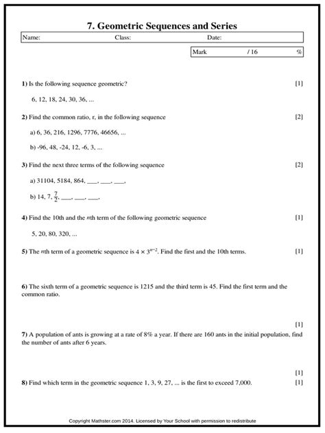Geometric Sequences And Series 2 Pdf Mathematical Concepts Arithmetic