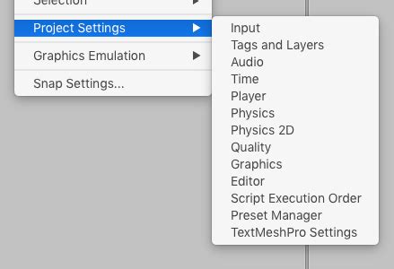 Project Settings Bring Back Fold Out PLEASE Unity Engine Unity Discussions