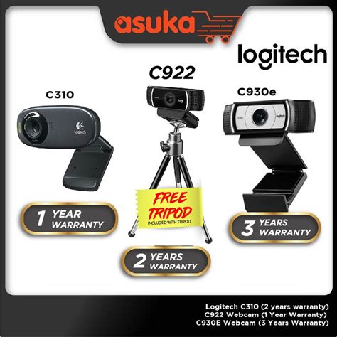 Logitech C310 Hd Webcam Logitech C922 C920 Webcam 1year Warranty C930e Webcam 3years