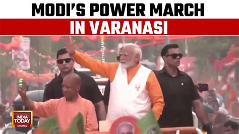 Pm Narendra Modi Holds Mega Roadshow In Varanasi Bjps Massive Show