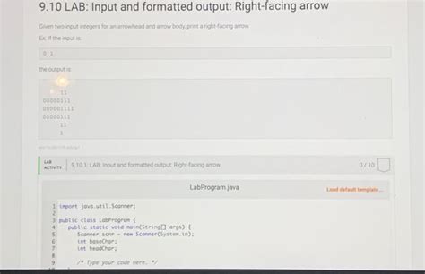 Solved 910 Lab Input And Formatted Output Right Facing