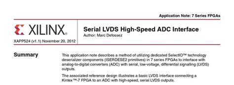 高速adc 串行lvds接口xapp524，翻译part3 知乎