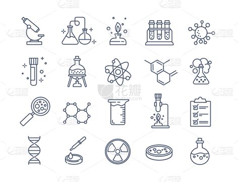 计算机图标 实验室 格子 显微镜 部分 背景分离 药 科学实验 技术 细的