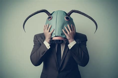 A Bug In A Business Suit Holding Head Being Stressed Created With