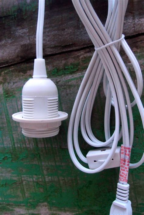 Single Socket White Pendant Light Lamp Cord 11 Feet Ul Listed