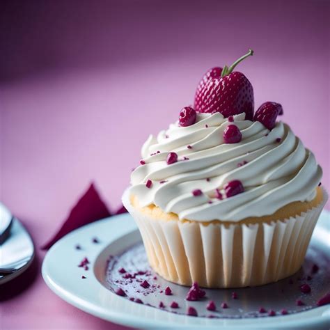 Premium Ai Image Cupcake Delicious Dessert