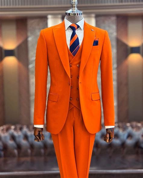 Brabion Abbot Orange Slim Fit Suit Brabion