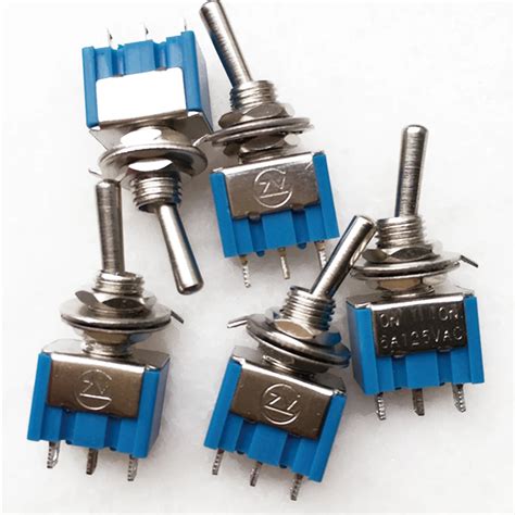 10Pcs Lot Miniature Toggle Switch MTS 102 125VAC 3A Mini Switch Lever Switch 3 Pin ON ON In