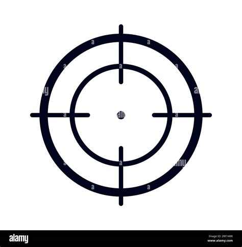 Crosshair Aiming And Targeting Symbol Focusing And Hunting Vector Illustration Icon Stock Vector