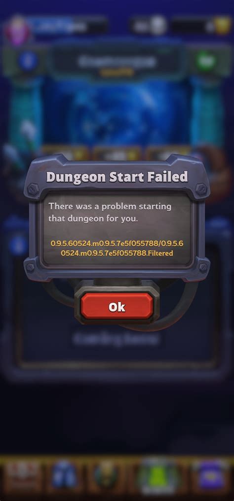 Dungeon Start Failed Rwarcraftrumble