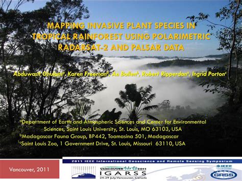 Pdf Mapping Invasive Plant Species In Tropical Rainforest Using Polarimetric Radarsat 2 And