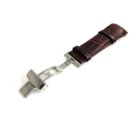 Tissot Compatible Brown Curved End Croco Leather Replacement Watch Band