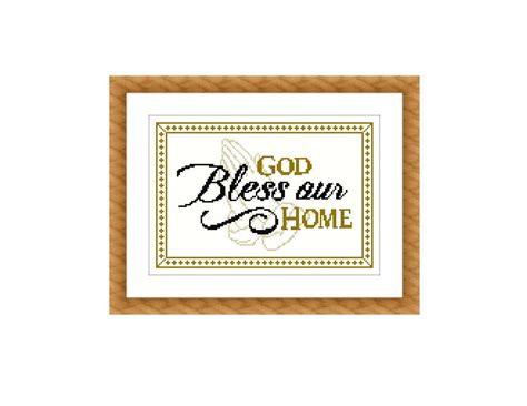 God Bless Our Home Cross Stitch Pattern Etsy