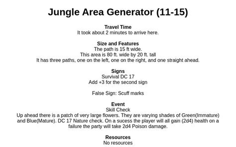Jungle Area Generator 11 15