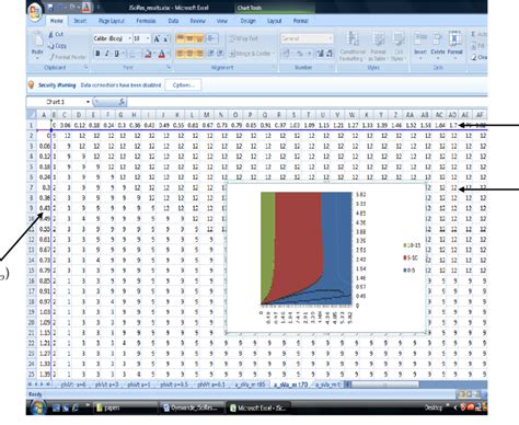 microsoft excel worksheet showing the output layout for data imported