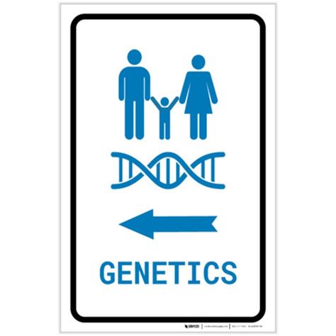 Genetics Left Arrow With Icon Portrait V2 Label Comprehensive