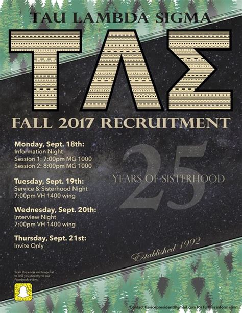 Tau Lambda Sigma Fall Recruitment Truman State University