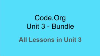 Code Org CSD Interactive Animations And Games 20 21 Unit 3 Bundle