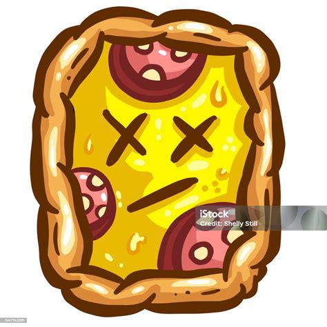 벡터 일러스트레이션에서 치즈 토핑을 가진 귀여운 만화 피자 슬라이스 캐릭터 감정에 대한 스톡 벡터 아트 및 기타 이미지 감정 귀여운 낙서 드로잉 Istock