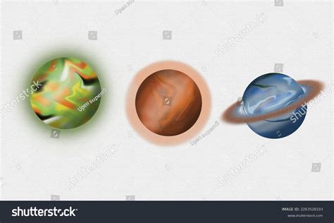 Sticker Set Types Planets Solar System Stock Illustration 2263528103