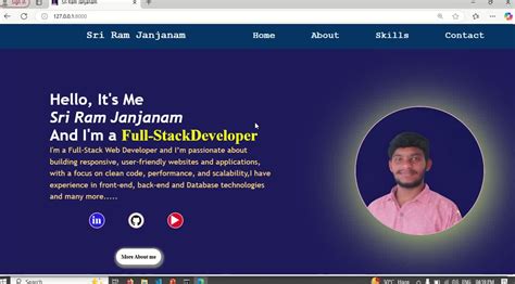 Sri Ram Janjanam On Linkedin Portfolio Webdevelopment