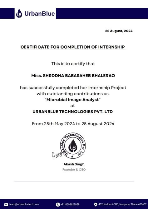 Shraddha Bhalerao On Linkedin Internship Gratitude