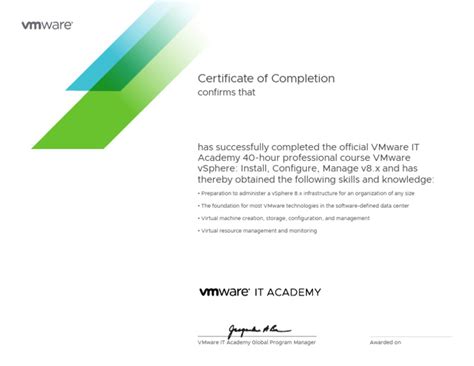 Vmware Vsphere Install Configure Manage V8x Certificate Of