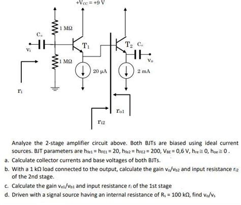 Analyze The 2 Stage Amplifier Circuit Above Both