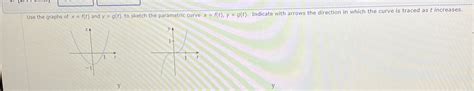 solved use the graphs of x f t ﻿and y g t ﻿to sketch the