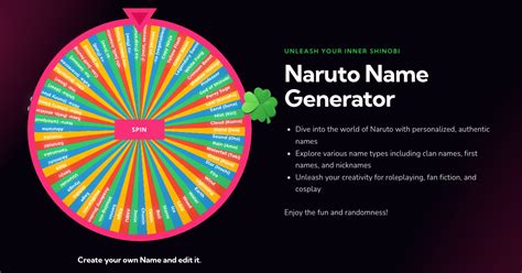 🍥 Naruto Name Generator Unleash Your Inner Shinobi 🥷 Pick The Wheel