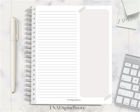 Printable Notes Page Notes Template Note Taking Writing Etsy