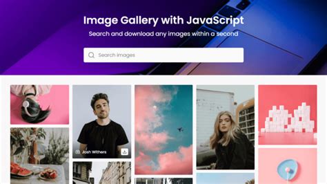 create functional image gallery in html css and javascript