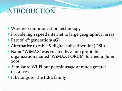 Ppt Wimax Worldwide Interoperability For Microwave Access Powerpoint Presentation Id 1547859