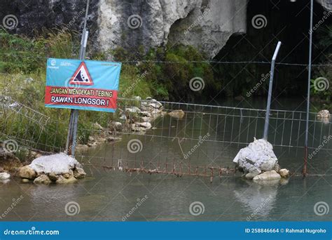 Landslide Warning Sign Editorial Image 341497848