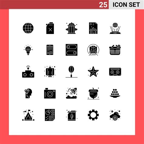 25 Creative Icons Modern Signs And Symbols Of Router Internet Firefighter Report Document