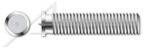 Pcs X Mm ISO Metric Weld Studs Type PT A Stainless Steel Walmart