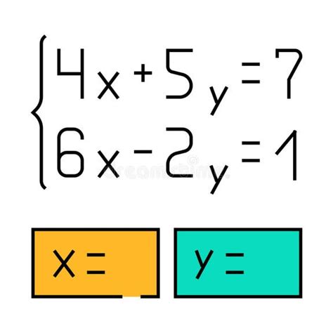 Equation Math Science Education Icon Color Illustration Stock